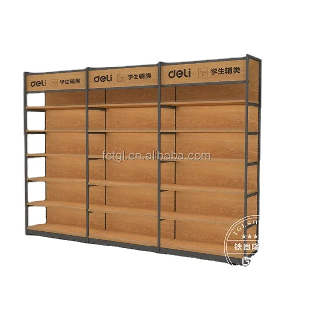 Supermarket Shelf Gondola Shelving Shop Wood Display Stand Boutique ...