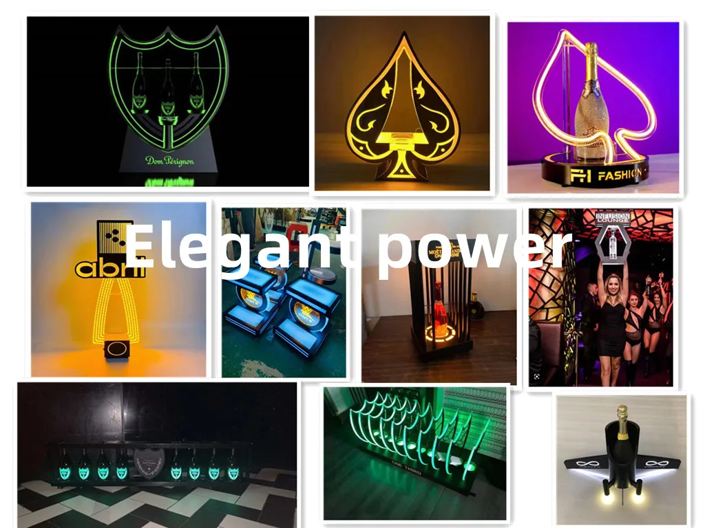 Glowing Vodka Bottle - LED Display Stand for Nightclubs