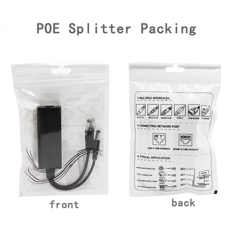 Oem Type-c Poe Separator Splitter Rj45 Adapter Cable Combiner Upoe Usb C Poe Splitter 5v - Buy ...