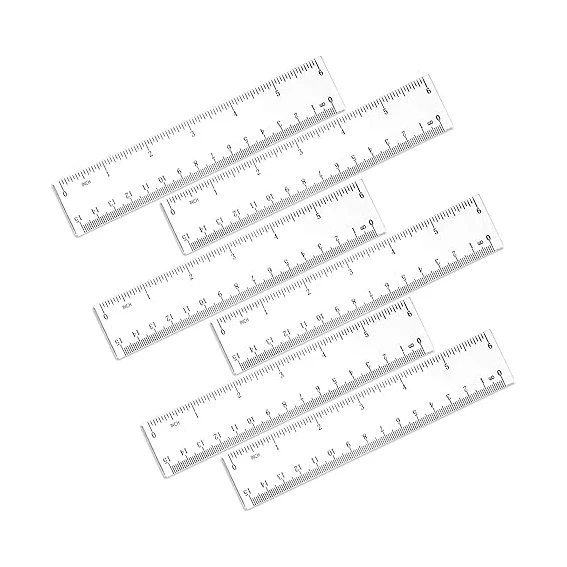 15cm Clear Plastic Scale Rulers Custom Straight Ruler Measuring Tool ...