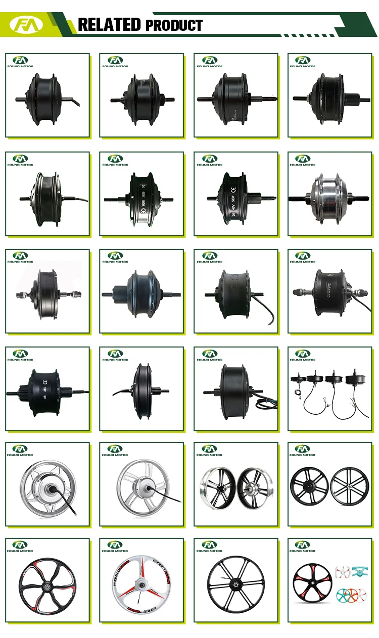 Magnesium Alloy Wheel Motor Set 36V 48V 250W 350W Bicycle Hub Motor ...