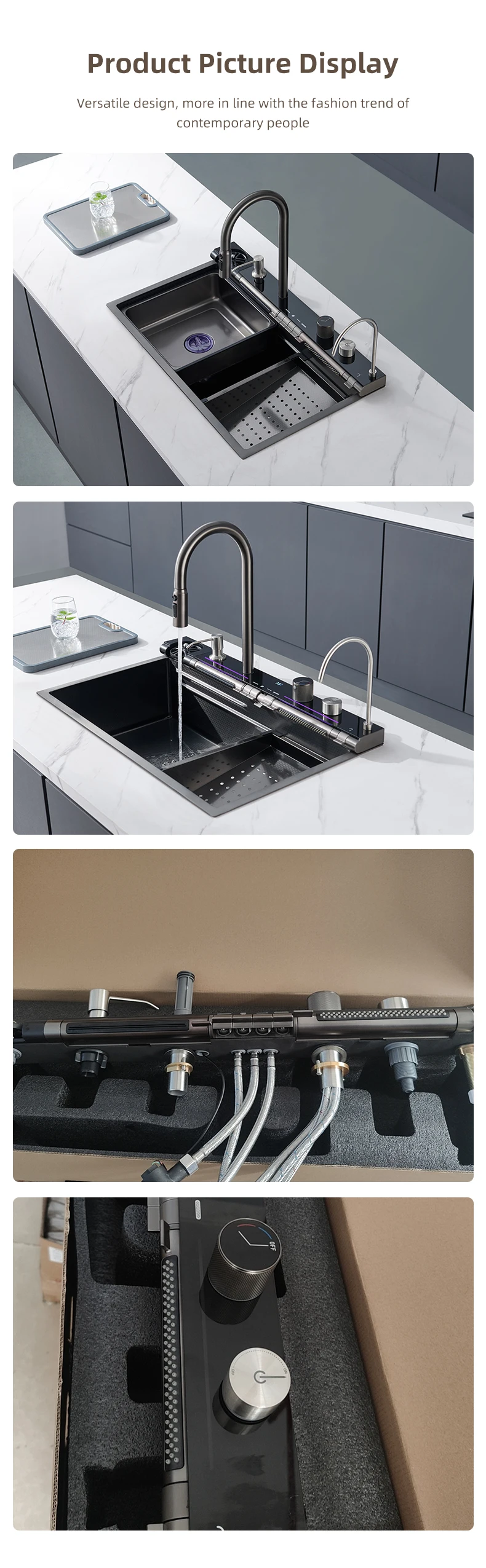 Luxury Kitchen Sinks - 304 Stainless Steel Multifunctional