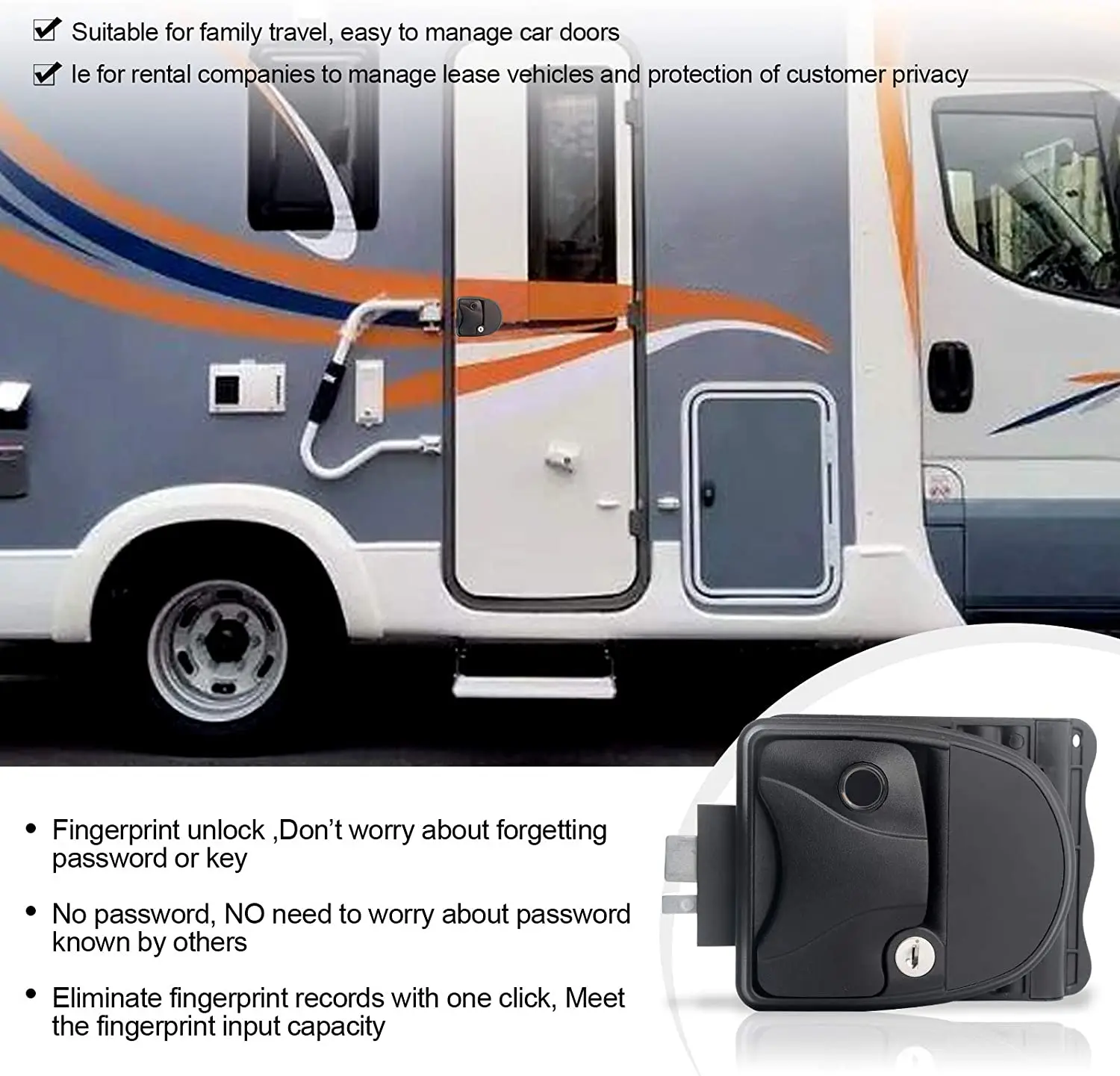 Keyless Rv Entry Door Lock Latch Unlocking Fit Trailer Camper ...