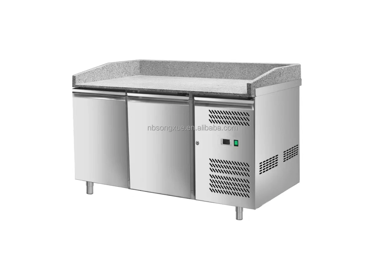 Refrigerated 1 2 3 4 Door Pizza Counter Top Salad Bar Counter Prep ...