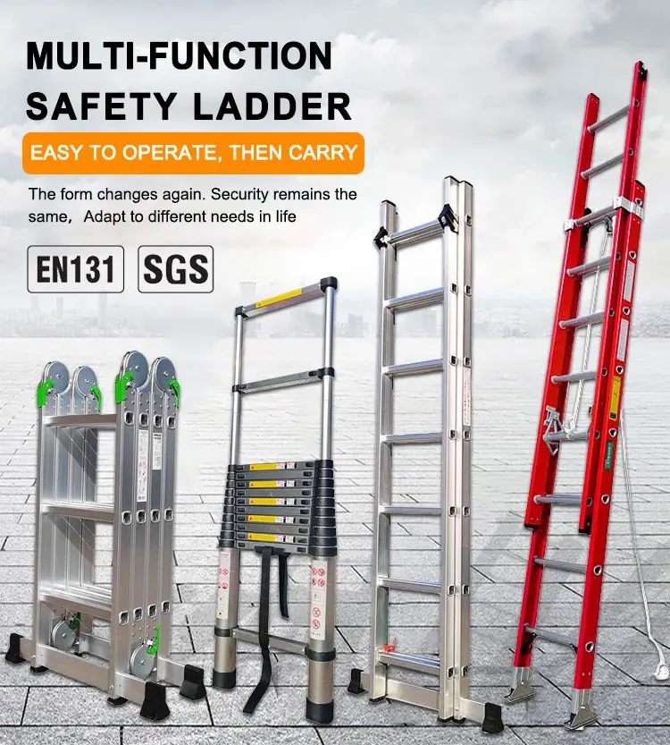 8 Meter Aluminium Telescopic Ladder Fiberglass Extension Ladder ...