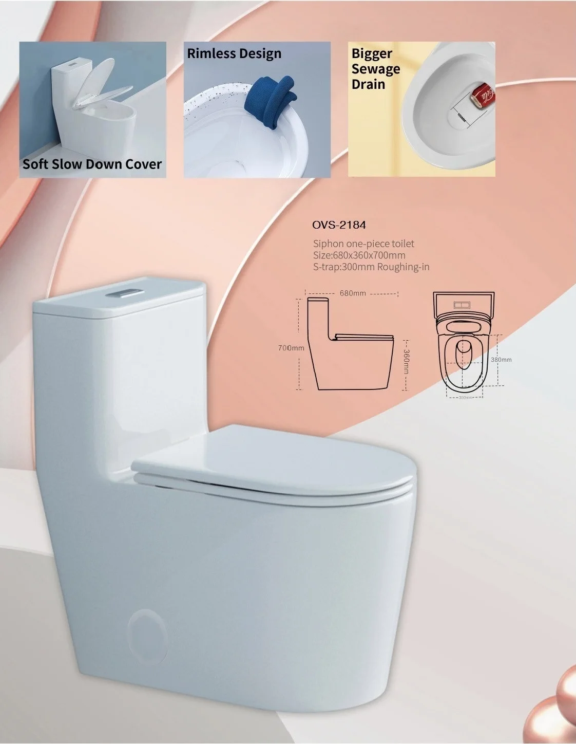 OVS CUPC North America Commercial One Piece Water Close Water Closet ...