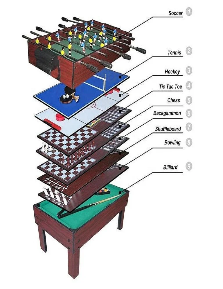 Multi Functional Game Table 13 in 1 Multi Game Table Combo Board Game ...