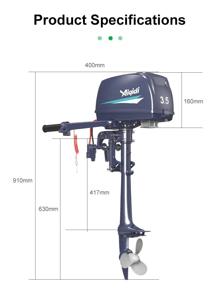 Aiqidi Popular 3hp Boat Engine Manual Start Air-cooled Electric ...