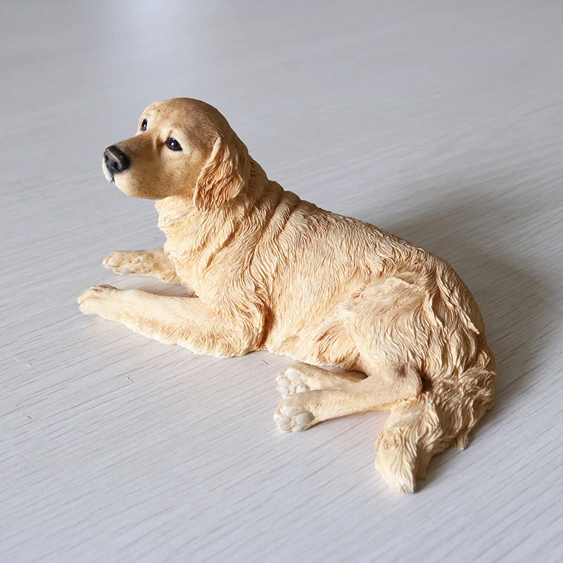 Resin Golden Retriever Figurine - Perfect Home Decoration