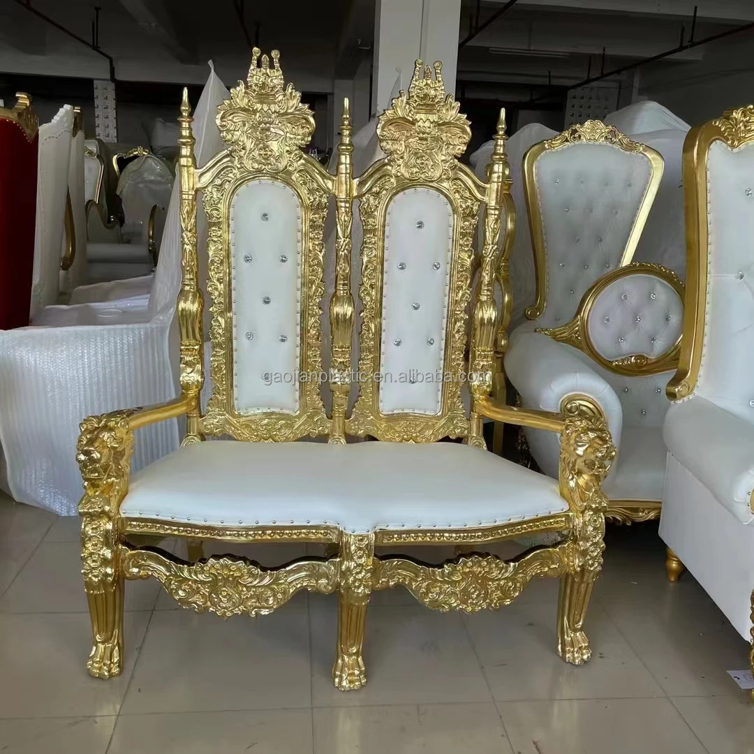 European Royal Style King's Throne Chair - Elegant Wooden Sofa for ...