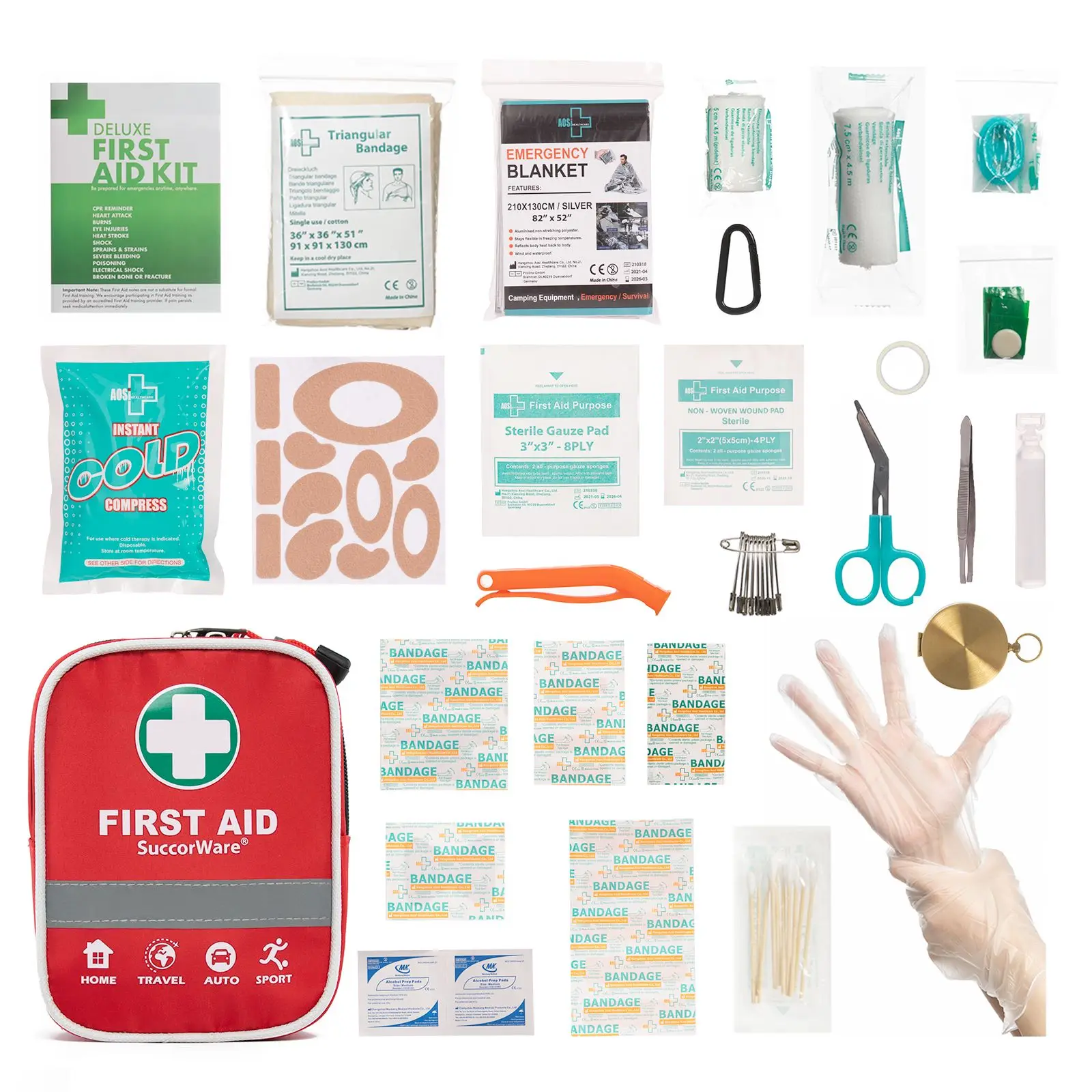 High Quality 130 Pieces Hard Case Factory Supply And Emergency Bag ...