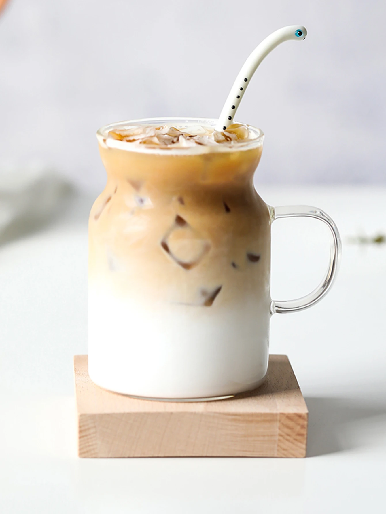 450ml/580ml Large Capacity Glass Mug Borosilicate Glass With Handle Capacity Tea Mug Juice ...