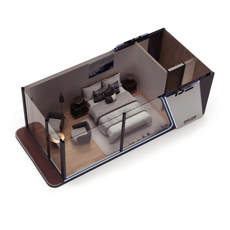 Chambre Conduit Bandes Lumineuses - Capsule Hotel Experience