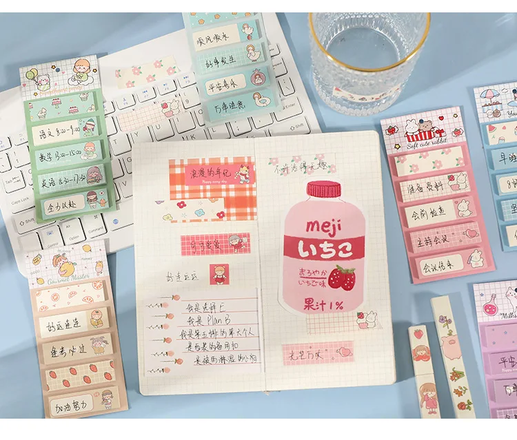 Creative Cartoon Girl Memo Pad Kawaii Stationery Sticker Memo Pad ...
