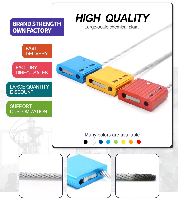 Tx-cs105 Anti-tamper Pull Tight Security Cable Seal With Barcode Metal ...