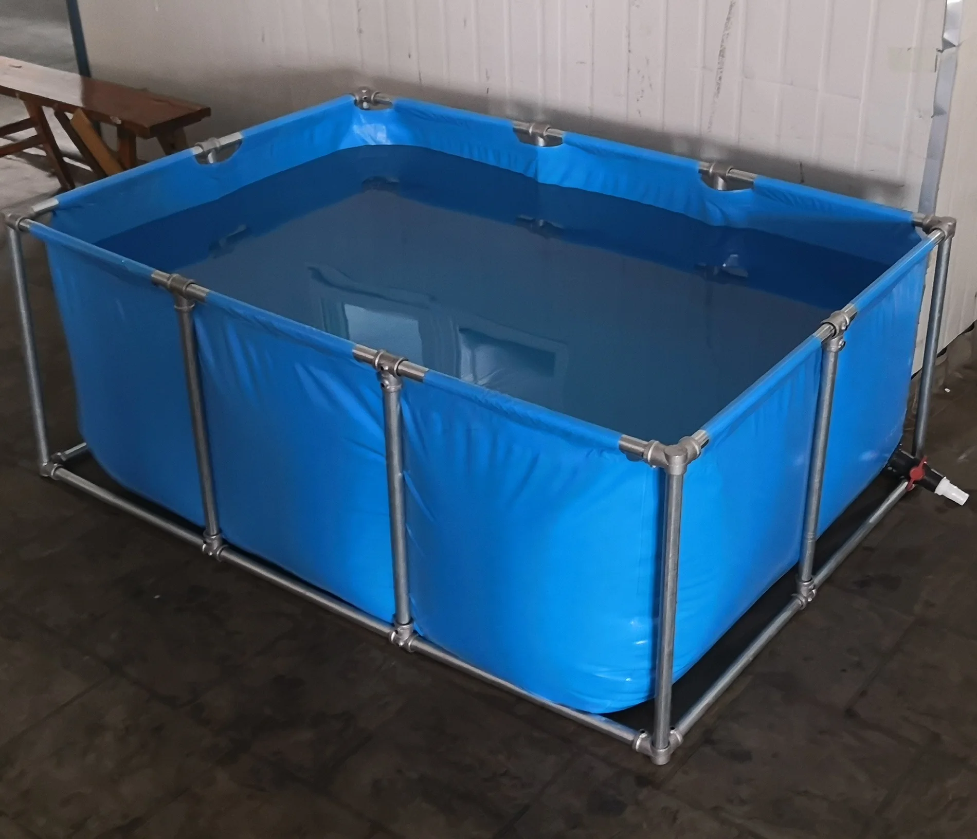 FCS1507 Foldable Koi Fish Tank - 1500L PVC Holder Poly Fabric
