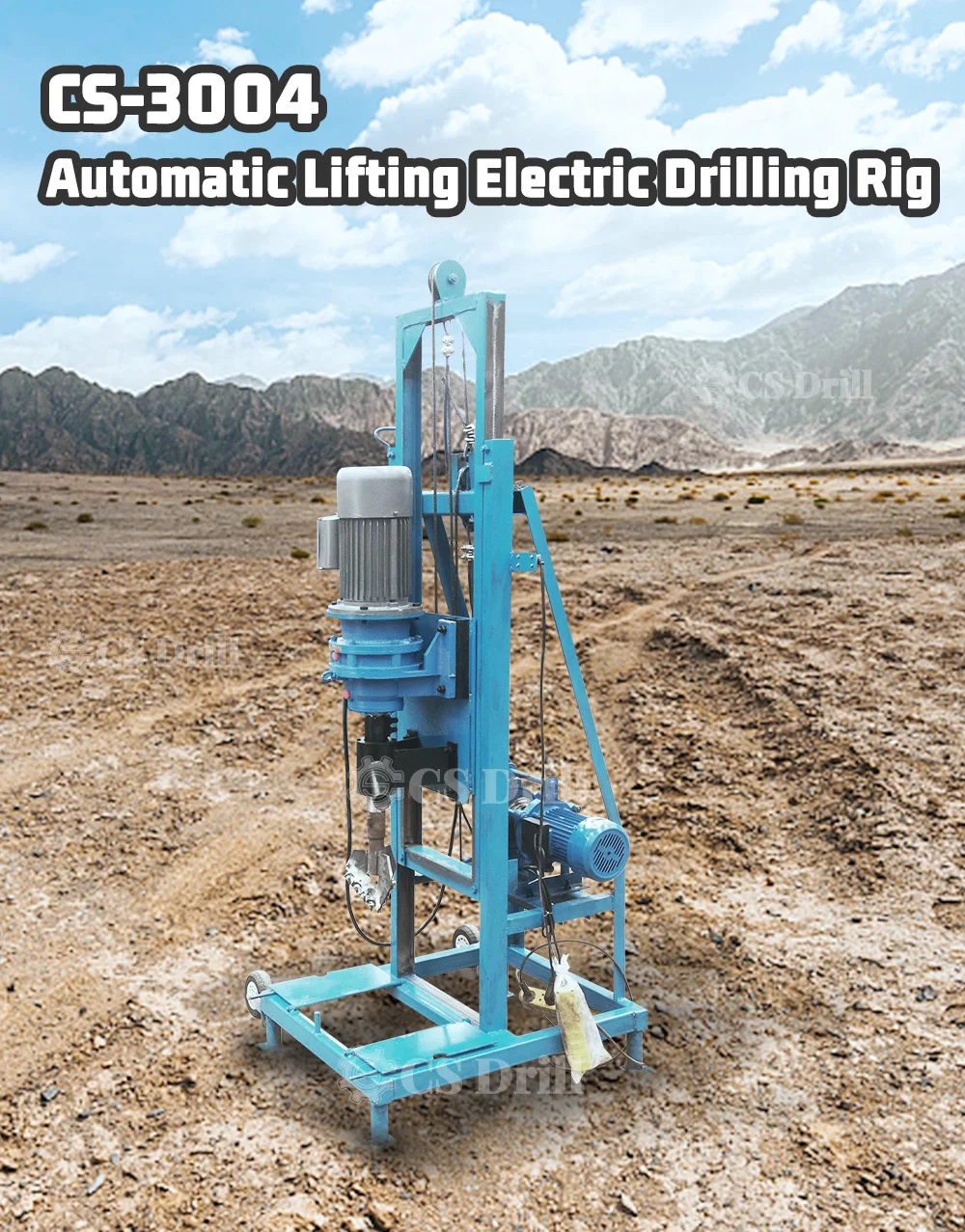 Portable Electric Hydraulic Water Well Drilling Rig - 110M Depth ...