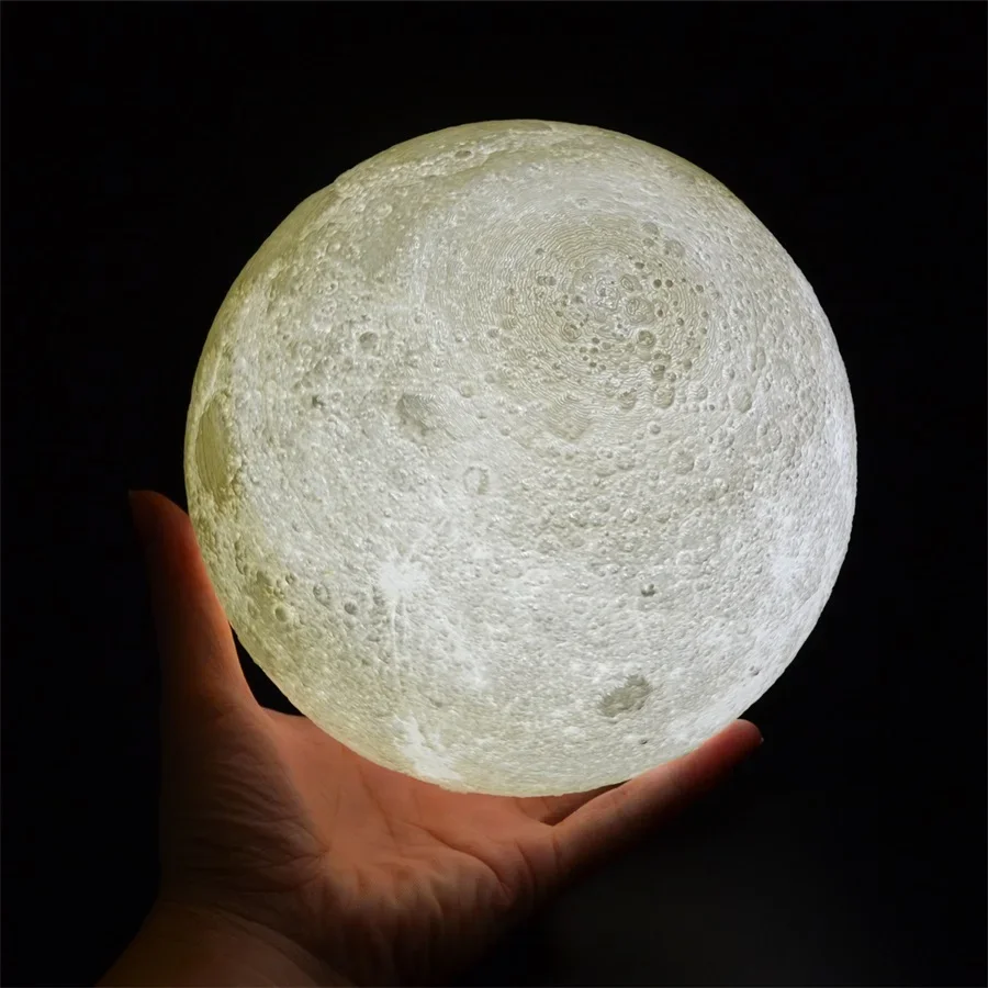 Dropship 3d Print Rechargeable Moon Lamp Led Night Light Creative Touch ...