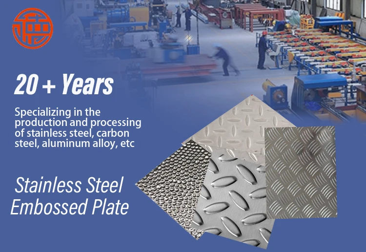 DENUO Stainless Steel Embossed Plates - Anti-Skid & Durable