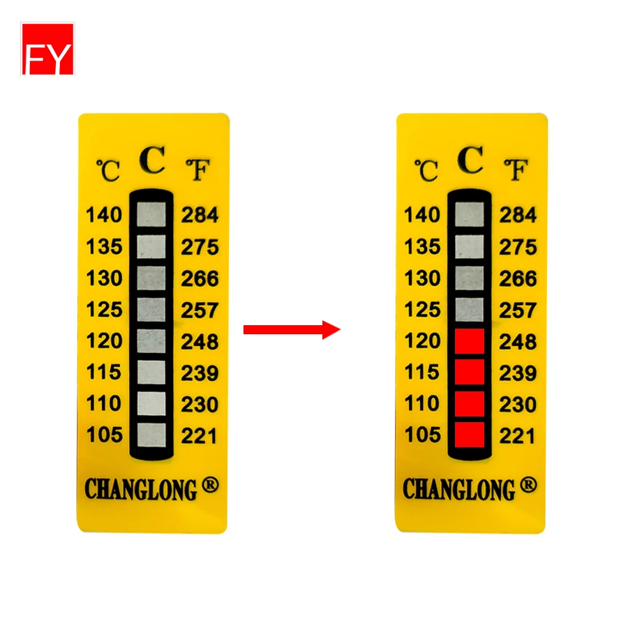 Custom Adhesive Stickers - Color Changing Temperature Indicators