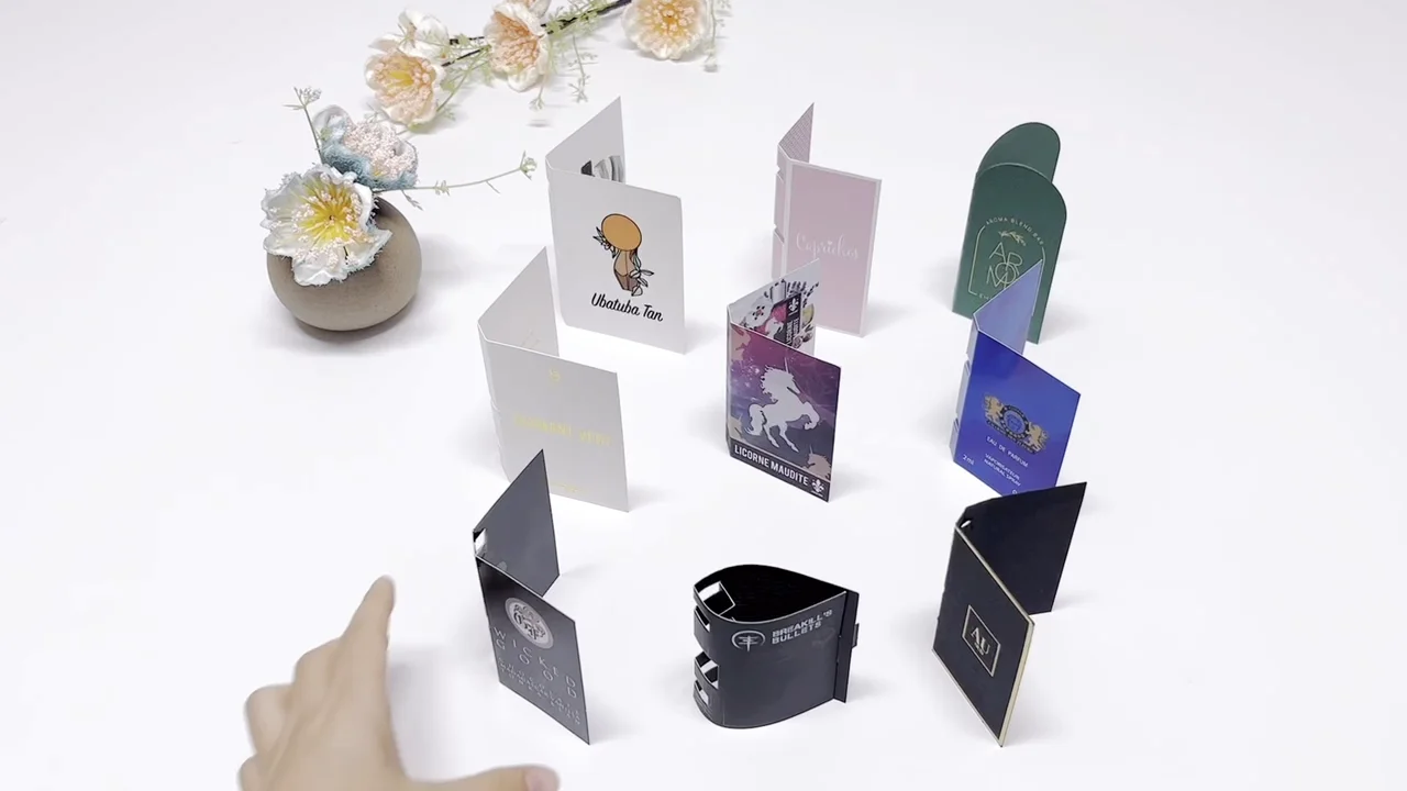 Wholesale Vial Perfume Samples Packaging Card Holder Printing Fragrance ...