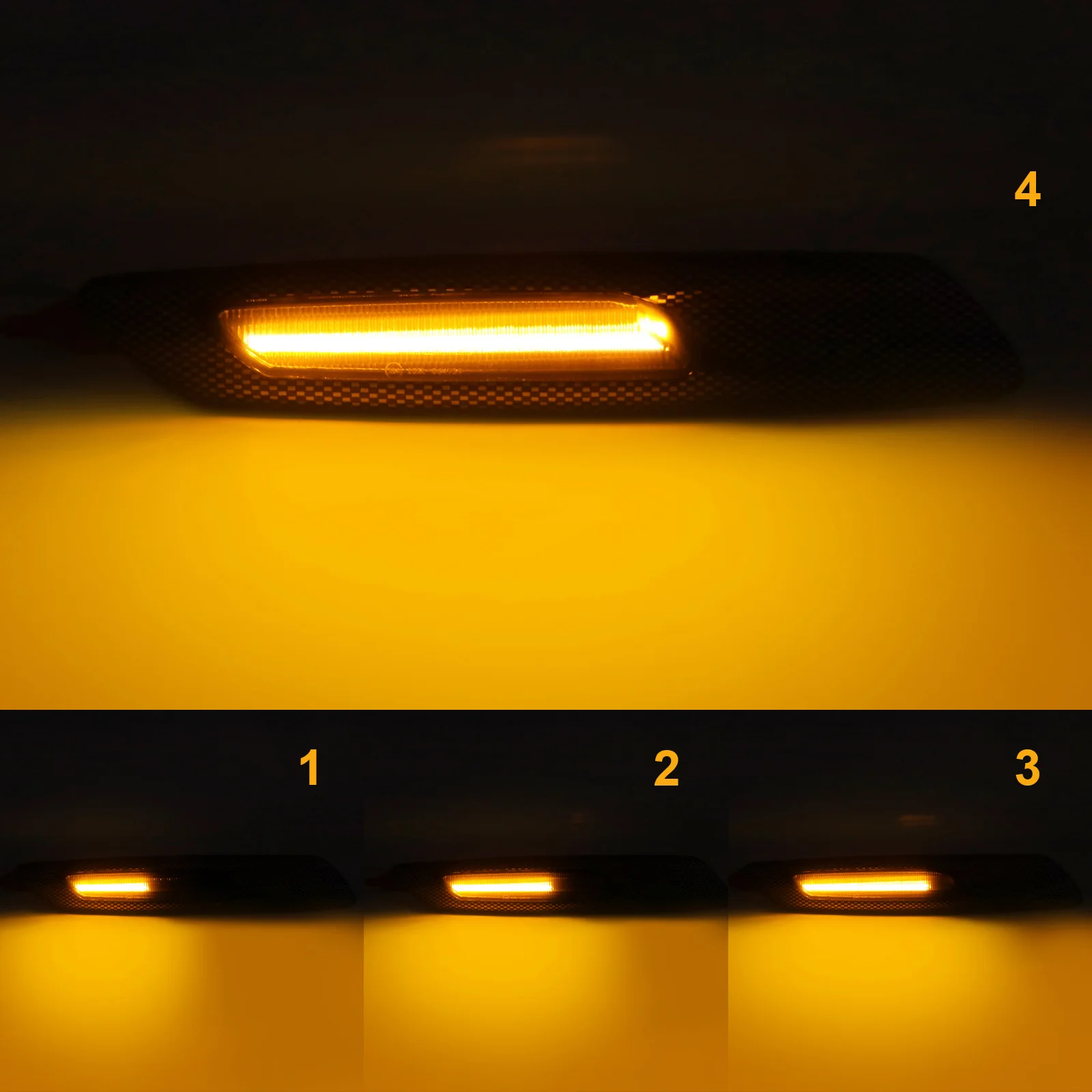 Ailead Factory 3D Carbon Finishes Dynamic Side Indicator LED Turn ...