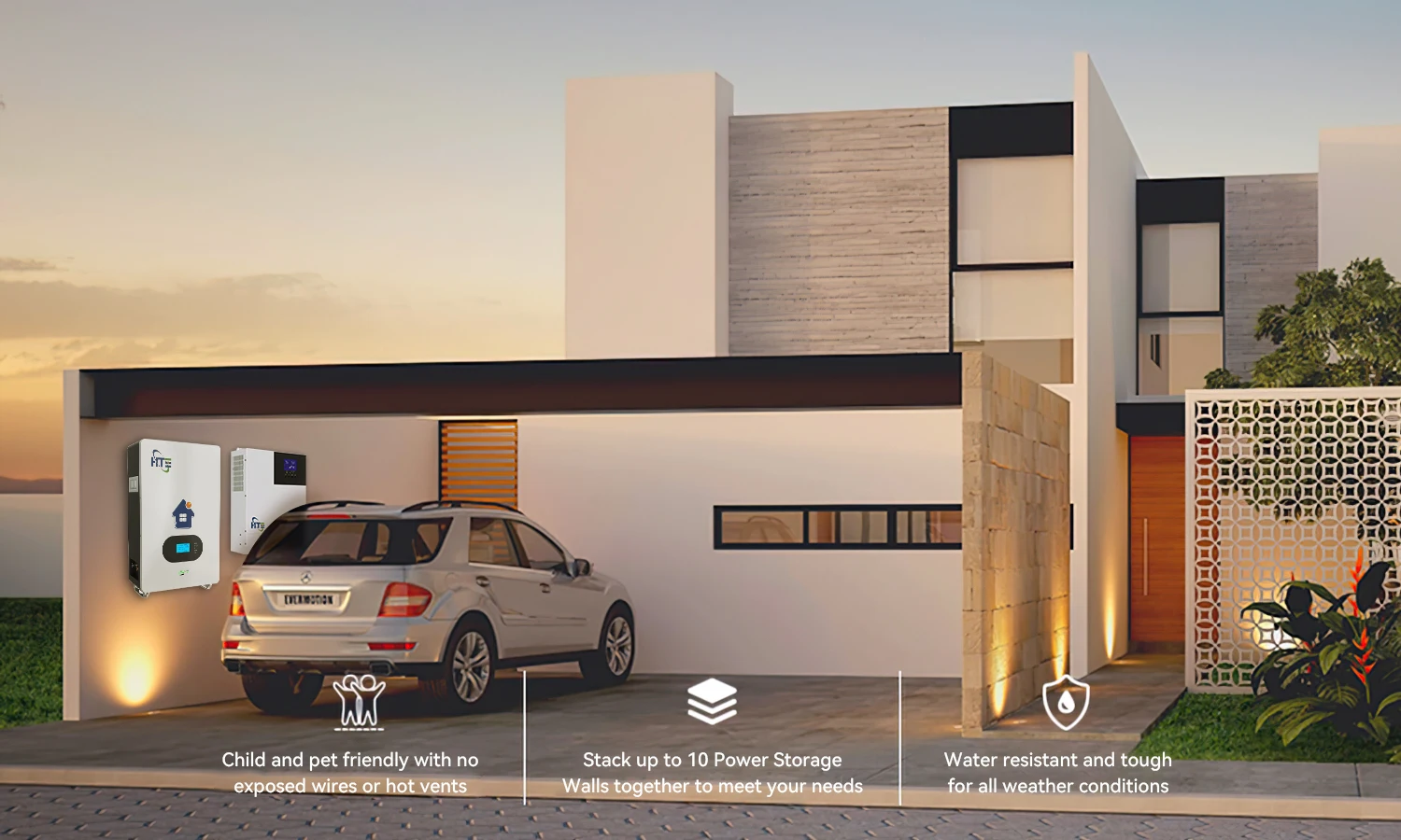 Hte Wll-10kwh 48v 200ah Lifepo4 Lithium Ion Batteries Wall-mounted ...