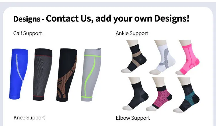 Lightweight Gradient Compression Calf Sleeves Customizable Athletic Leg ...