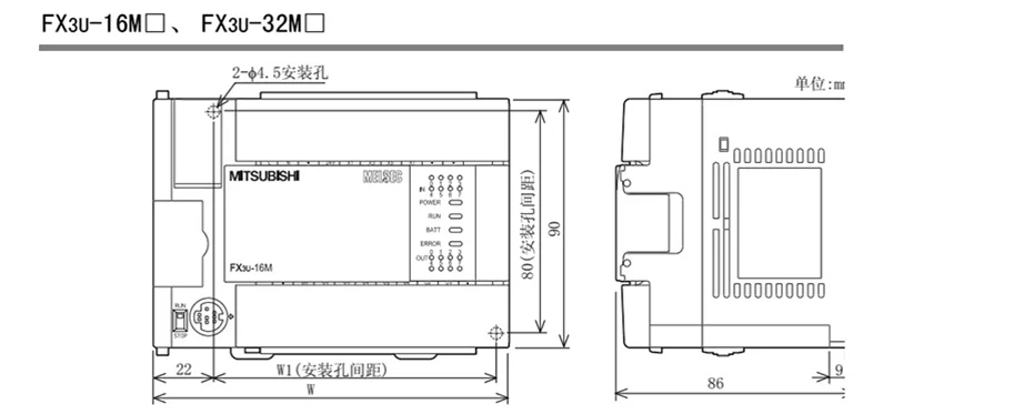 FX3U-128MR Mitsubishi PLC FX3U Series Logic FX3U-128MR/ES-A AC Servo ...