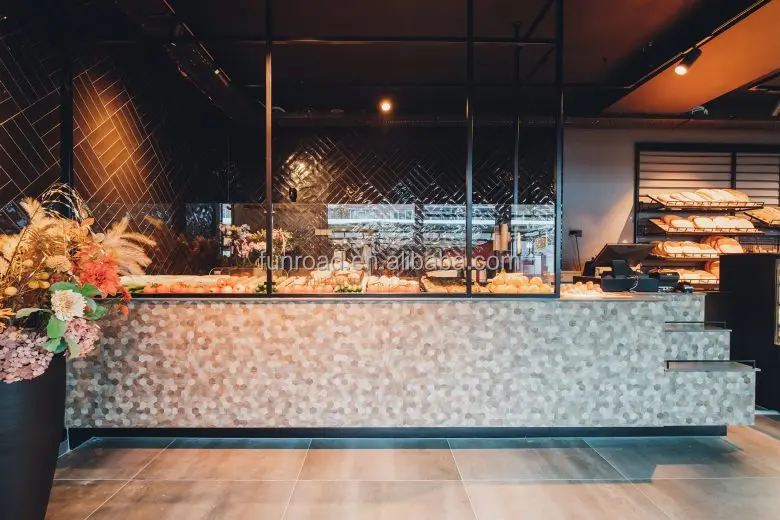 Luxury Design Glass Showcase for Bakery Kiosk - Durable