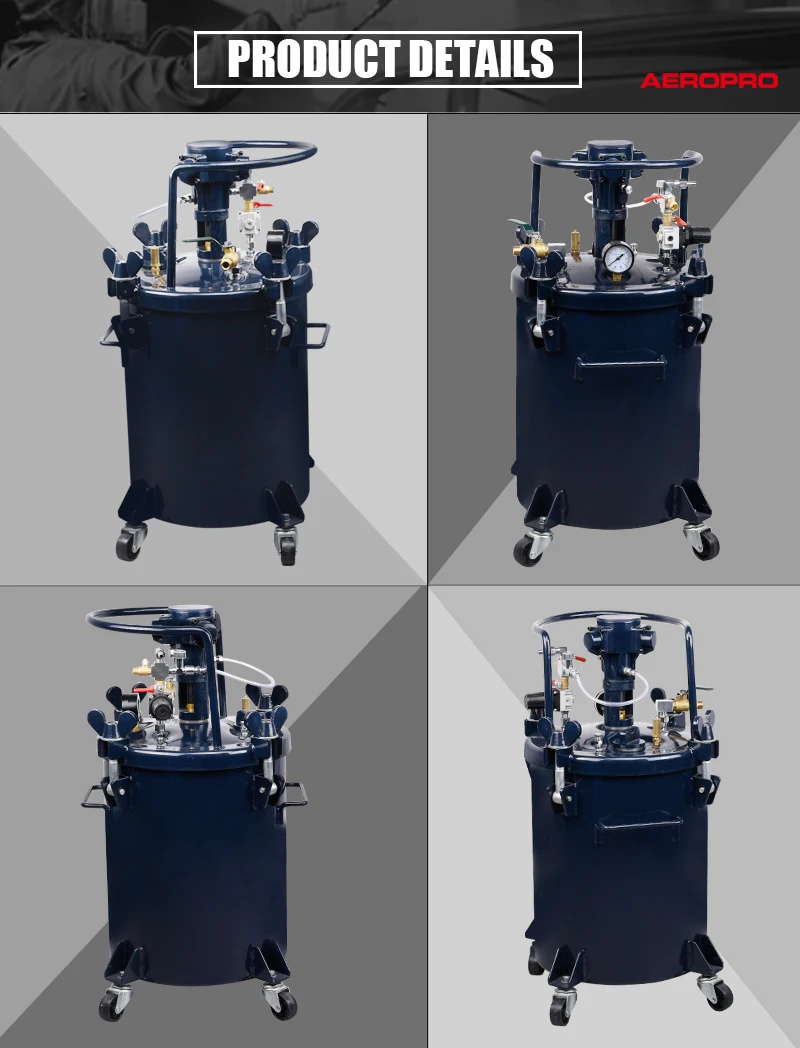 AEROPRO R8363A 20L Pressure Paint Pot - Max 30 PSI for Efficient HVLP ...