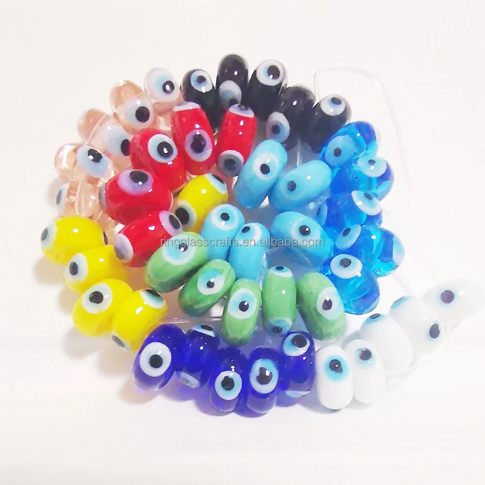 Evil Glass Eye Beads - Handmade Lampworked Murano Art