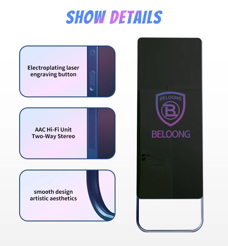 Home Gym Virtual Smart Workout Mirror, 32'' 43'' Inch Intelligent Touch ...