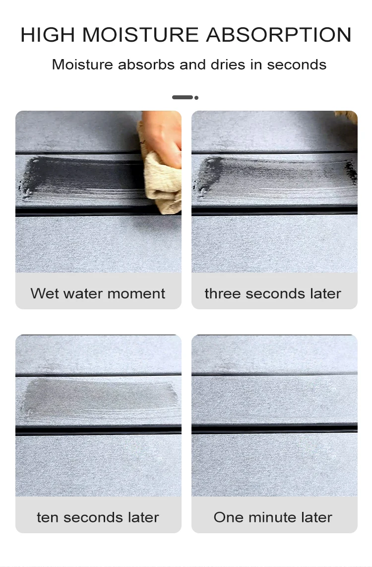Luxury Anti-slip Diatomite Stone Bath Mat Water Absorbent Fast Dry ...