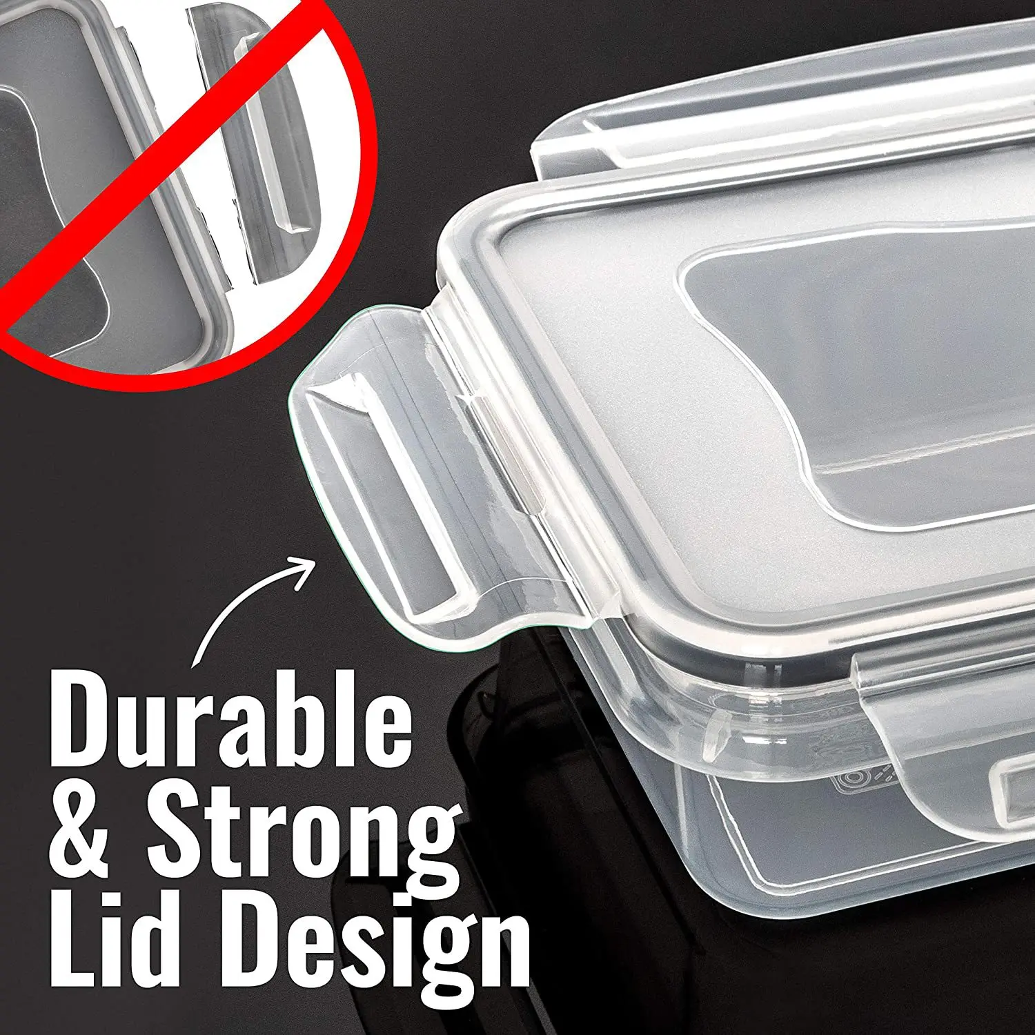 12 Piece Plastic Lunch Box Food Storage Containers With Sealed Lids Bpa ...