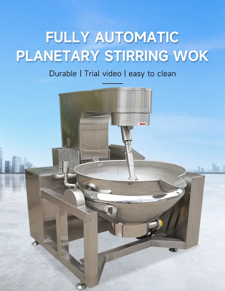 Industrial Volume Cooking Pot With Mixer Planet Stirring Frying Pan ...
