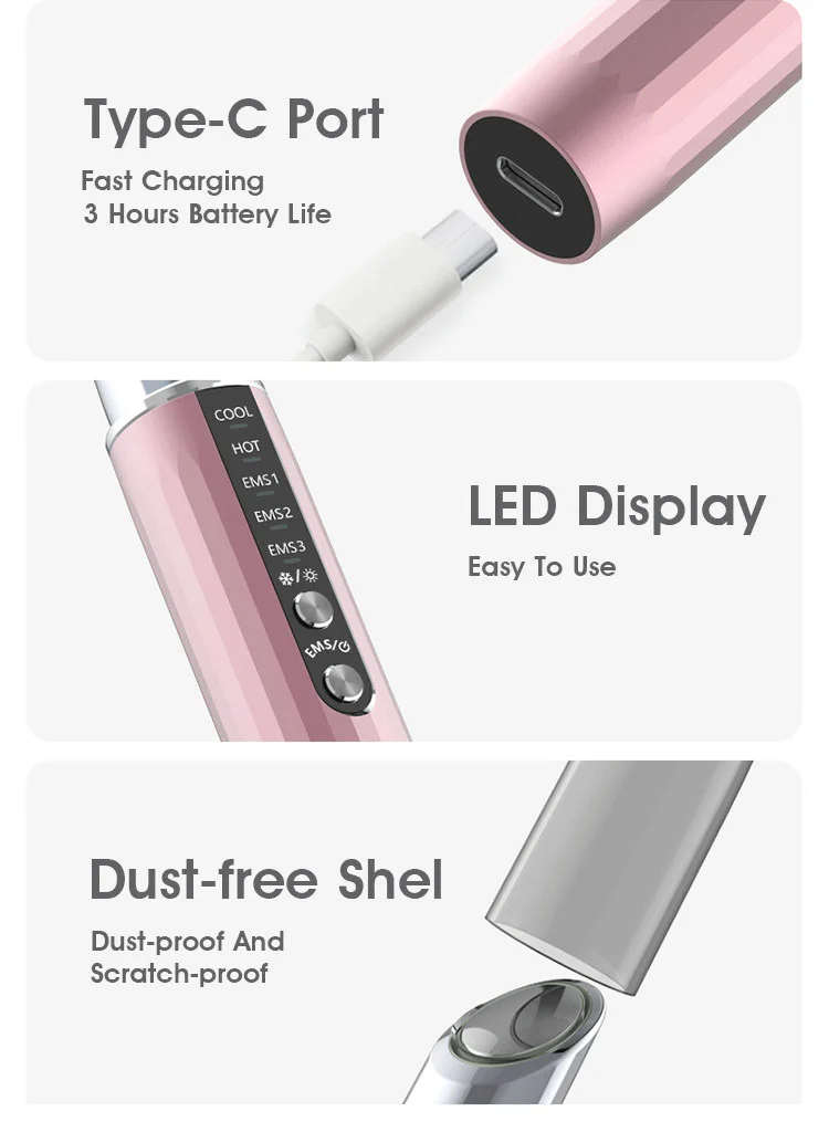 Portable Hot And Cold Led Eye Care Massager With Red And Blue Light ...