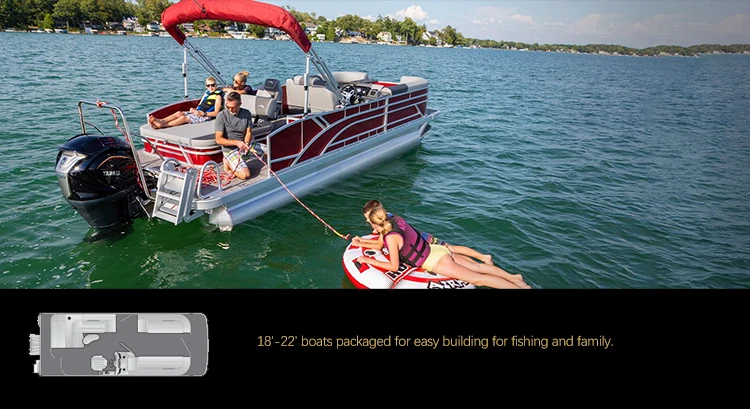 Hard Top Pontoon Boat Yacht Luxury Boat Cabin Cruiser Fishing Luxury ...