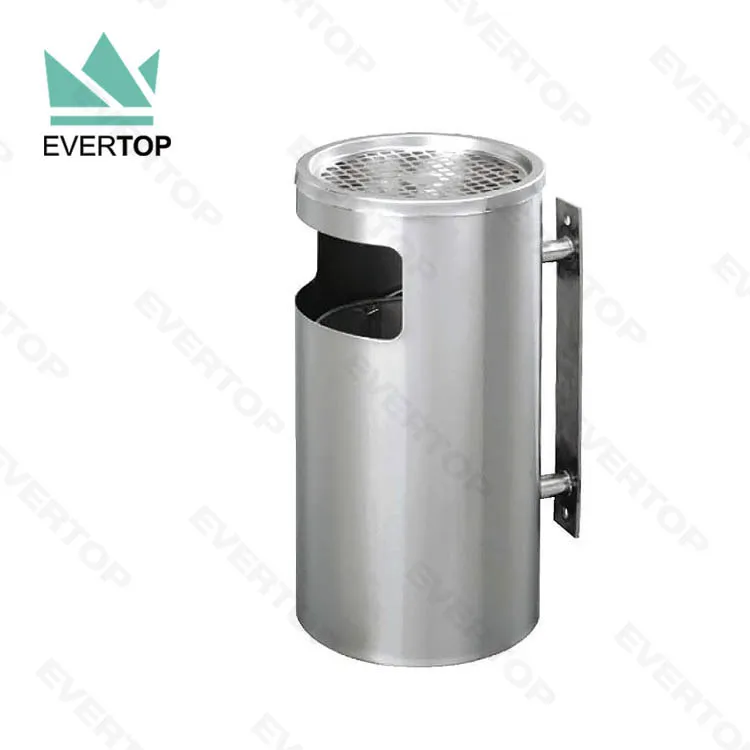 DB-35W Wall Mounted Dustbin Ashtray Stainless Steel Wall Mounted Waste ...