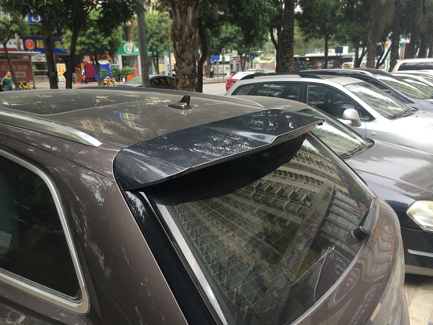JC Sportline Carbon Fiber Roof Spoiler for Audi Q7 2016-2018