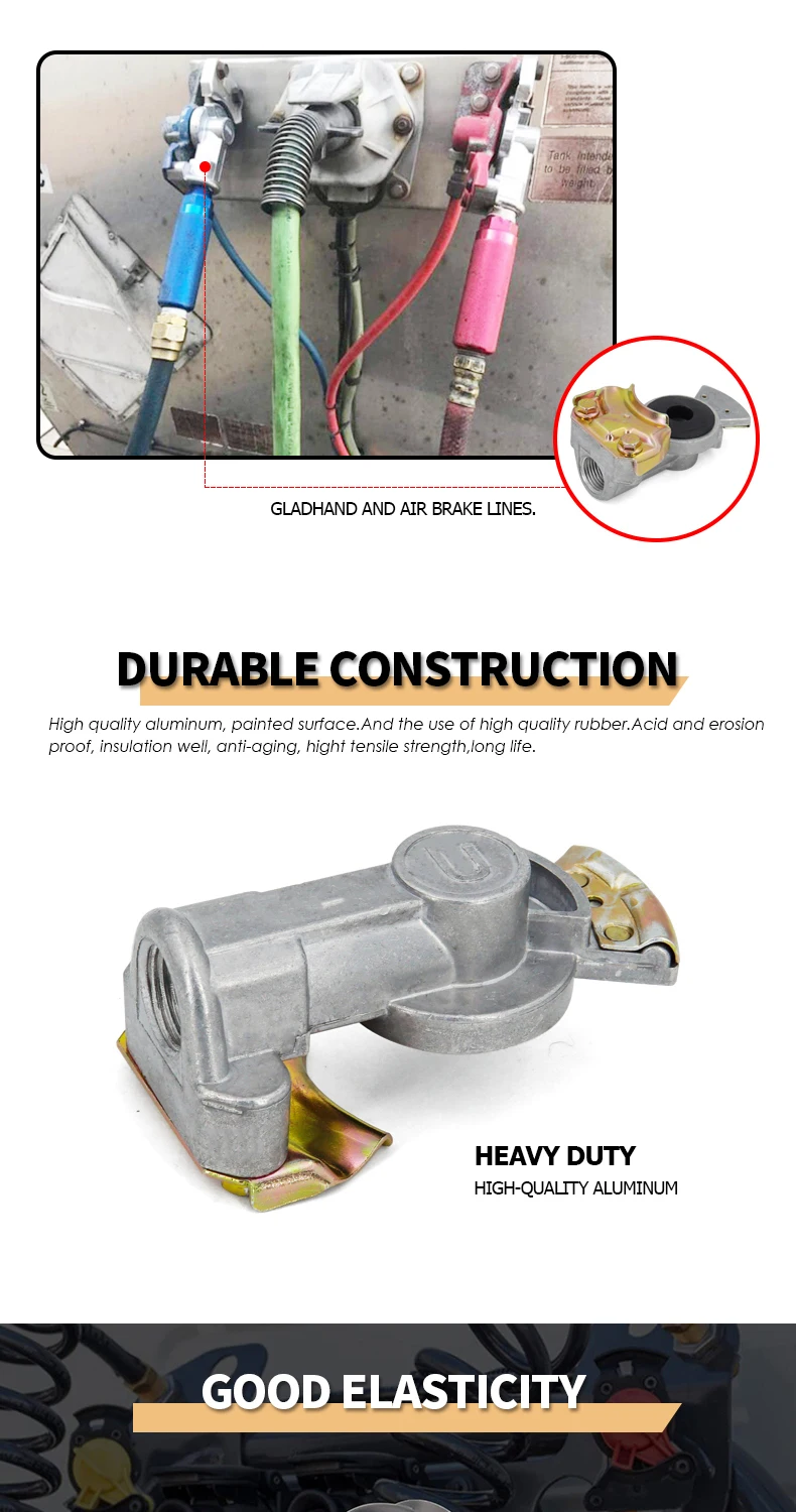 Aluminum Gladhand - Universal Air Brake Coupling for Trucks