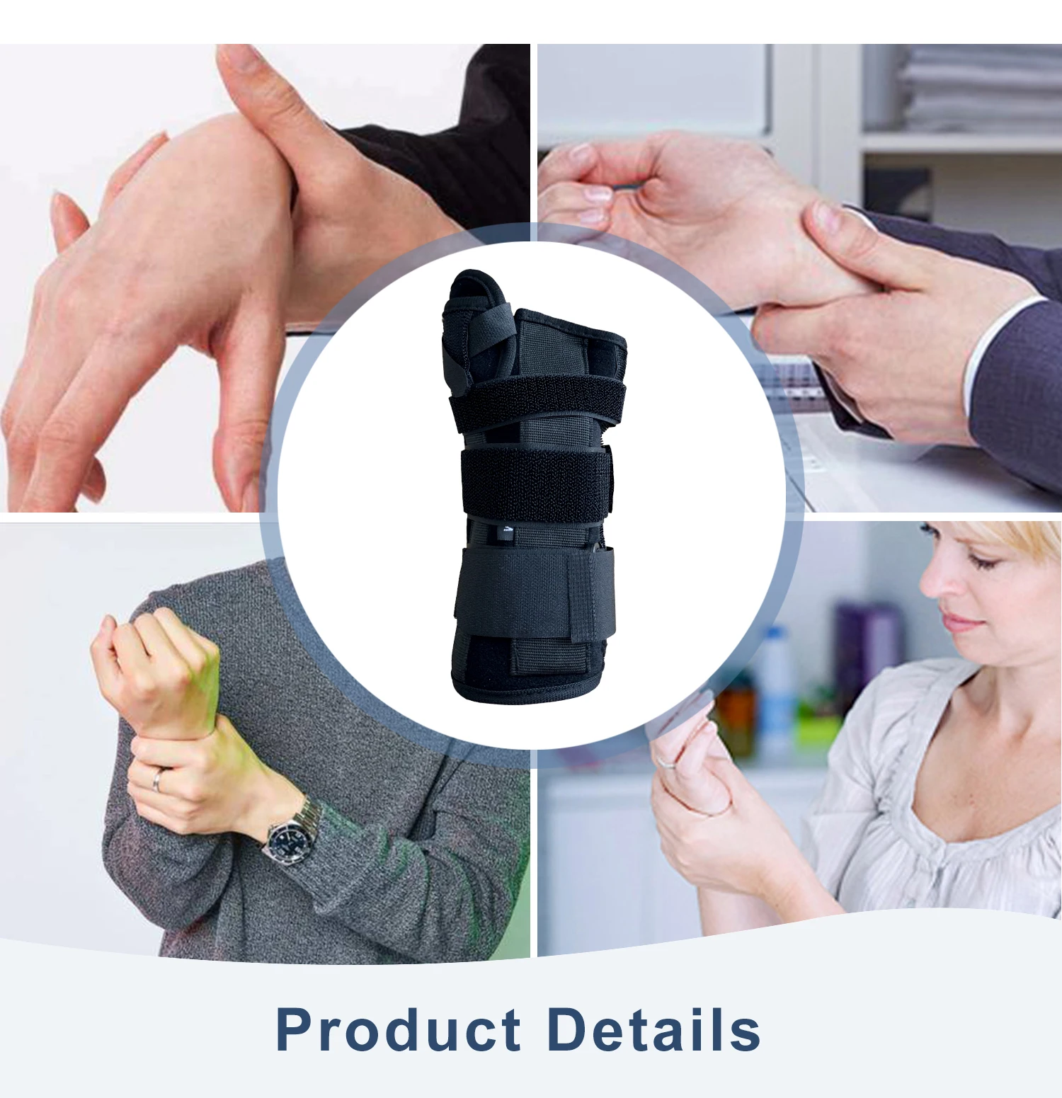 Thumb Wrist Spica Splint Long Stabilizer Brace Breathable Custom Wrist ...