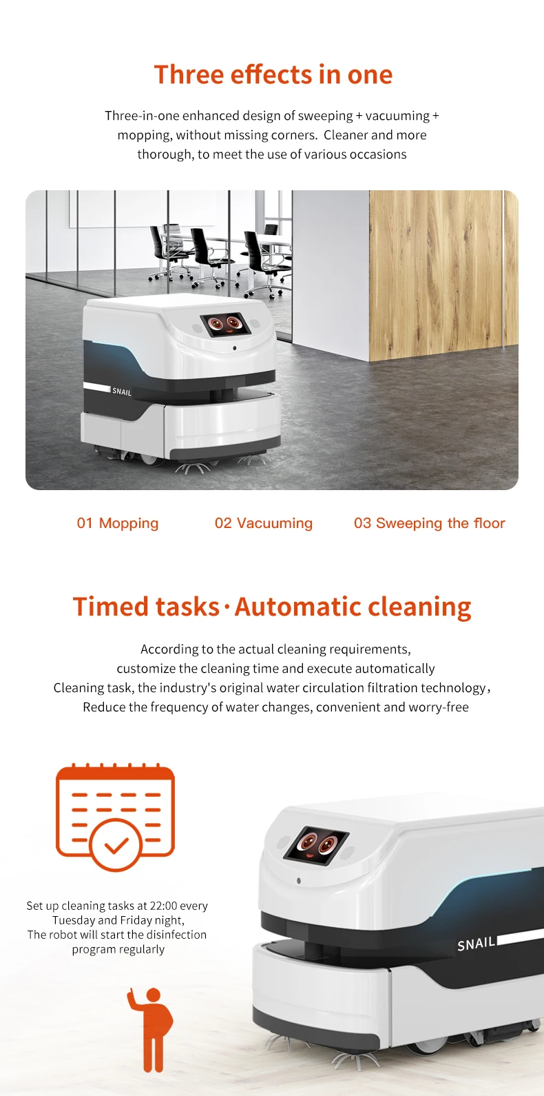 Reeman SS-15 Commercial Sweeper Robot - Efficient Mopping