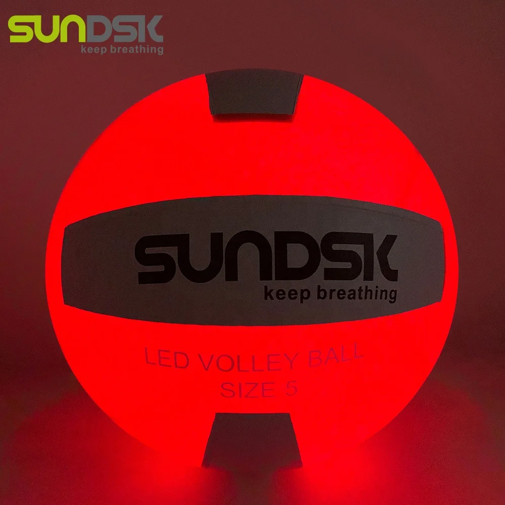 LED Light up Glow in the Dark Custom Logo Rubber Volley Ball