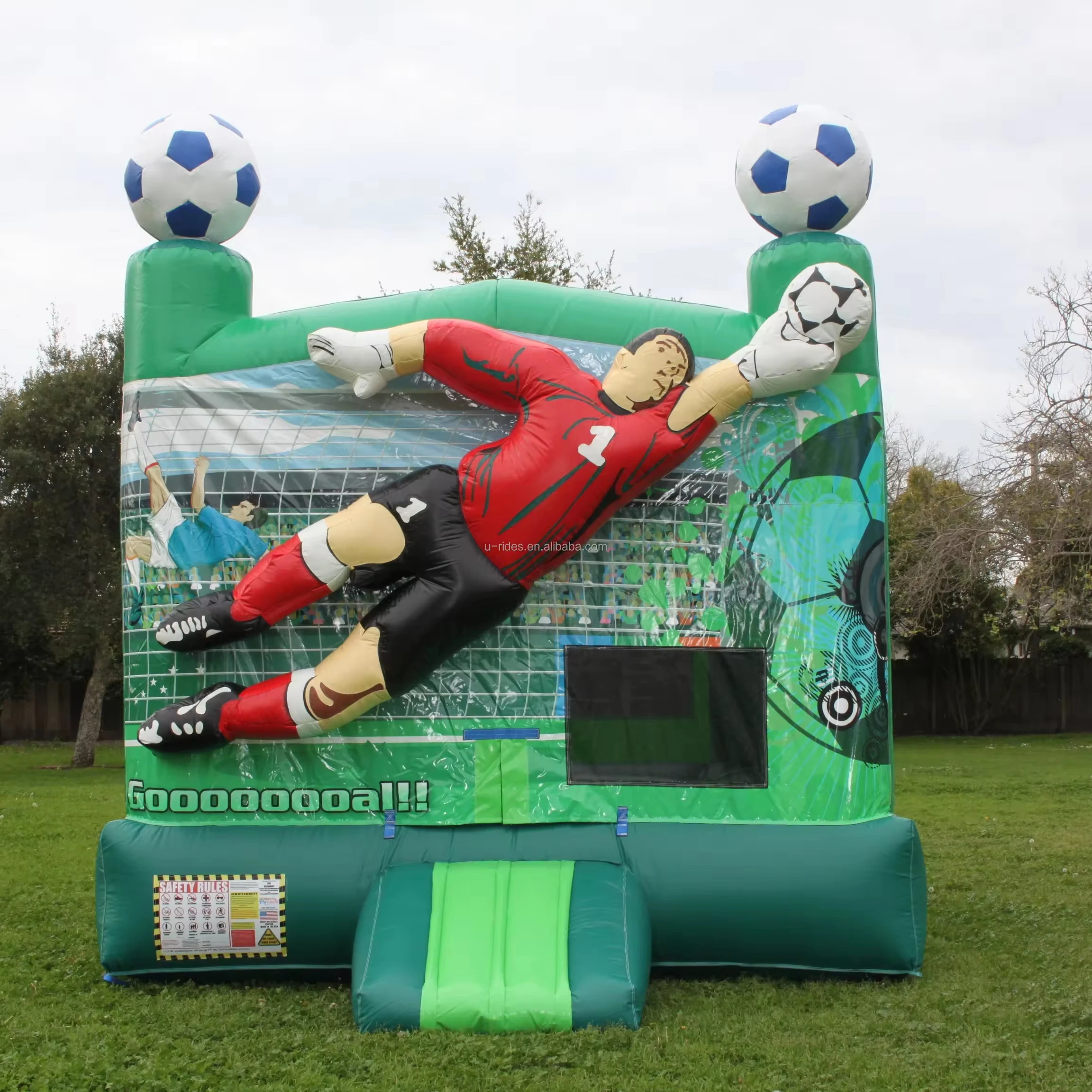 Outdoor playground toys PVC commercial blue jumper bouncer inflatable ...