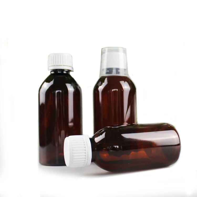 Amber Lean Phosphate Cough Syrup Liquid - Eco-Friendly Bottles