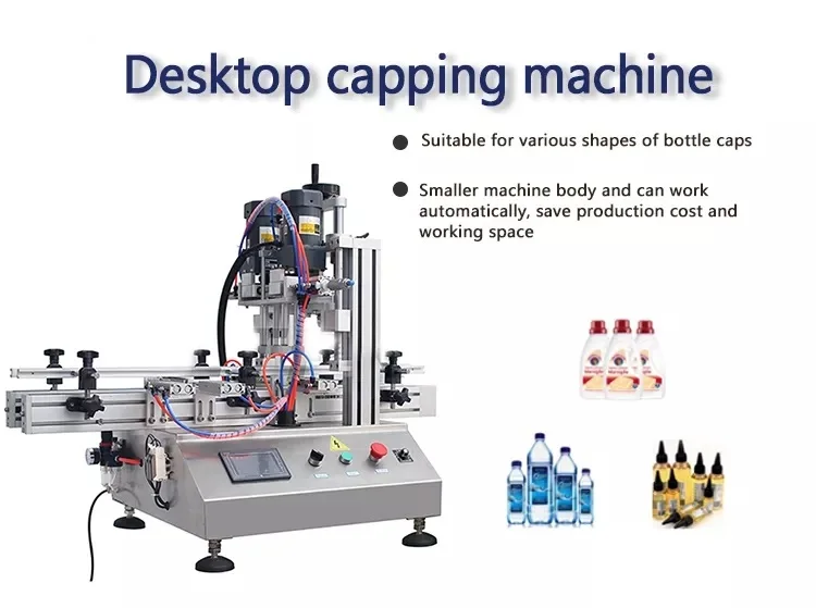 Desktop Plastic Screw Cap Glass Bottle Capping Machine - Buy Automatic ...