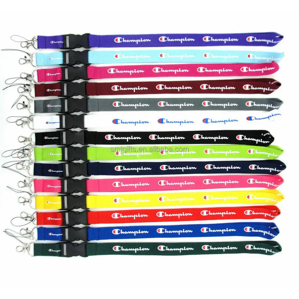 Wholesale Multicolor Detachable Keychain Champion Sports Neck Strap ...