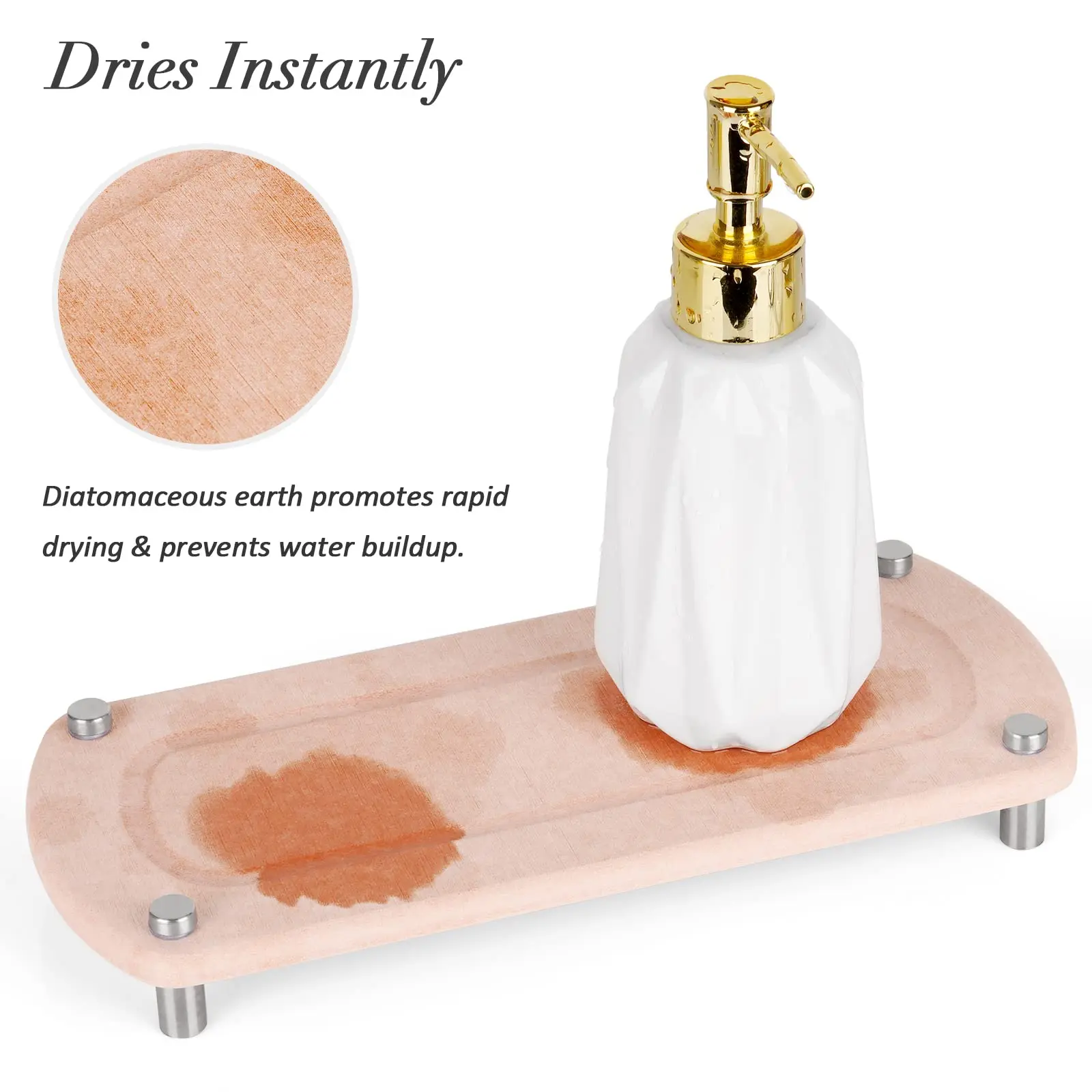 Diatomaceous Earth Sink Tray - Instant Dry Organizer