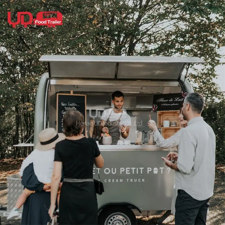 Outdoor Mobile Food Cart - Efficient French Fry Kitchen